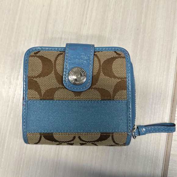 Coach | Bags | Powder Blue Coach Wallet | Poshmark